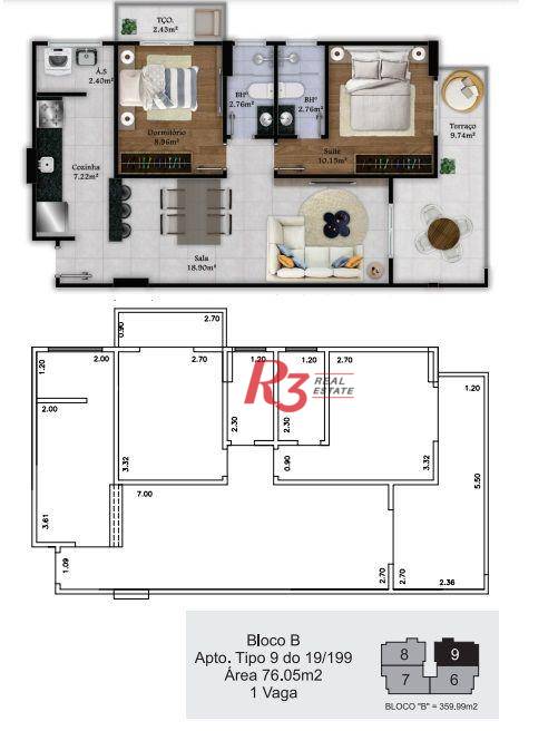 RESIDENCIAL DUBAI - VILA CAIÇARA- PRAIA GRANDE/SP - AP7820 - R3 Real ...